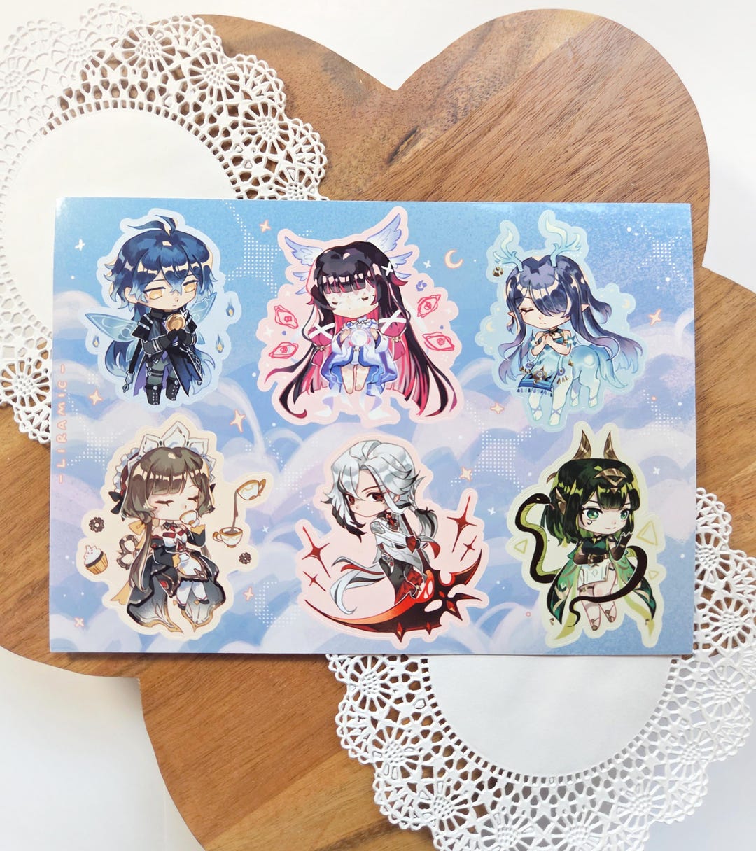 Nod Krai Sticker Sheet - Genshin Impact Columbina Flins Sandrone ...