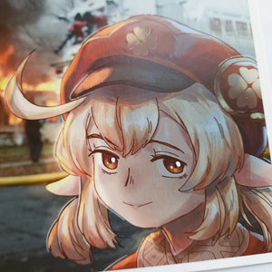 Genshin Arson Girl Klee 5x7 Small Art Print - Etsy