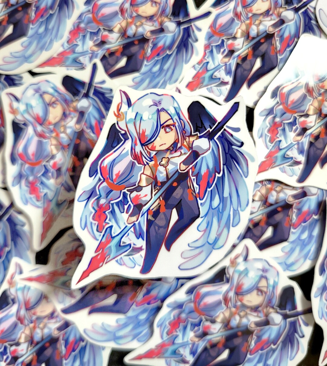 Genshin - Shenhe With Wings Glossy Vinyl Sticker - Etsy