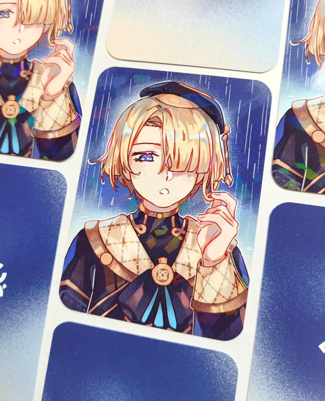 Freminet Rain Holo Photocard - Genshin Impact Fontaine - Etsy