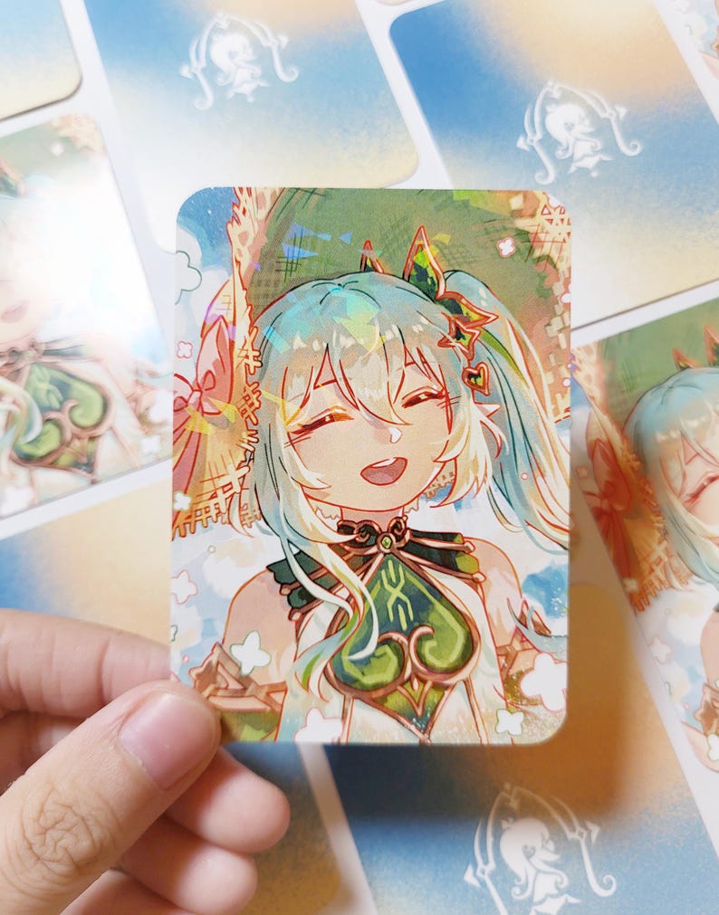 Venti , Raiden Shogun , Nahida Holo Photocards - Genshin Impact Archons ...