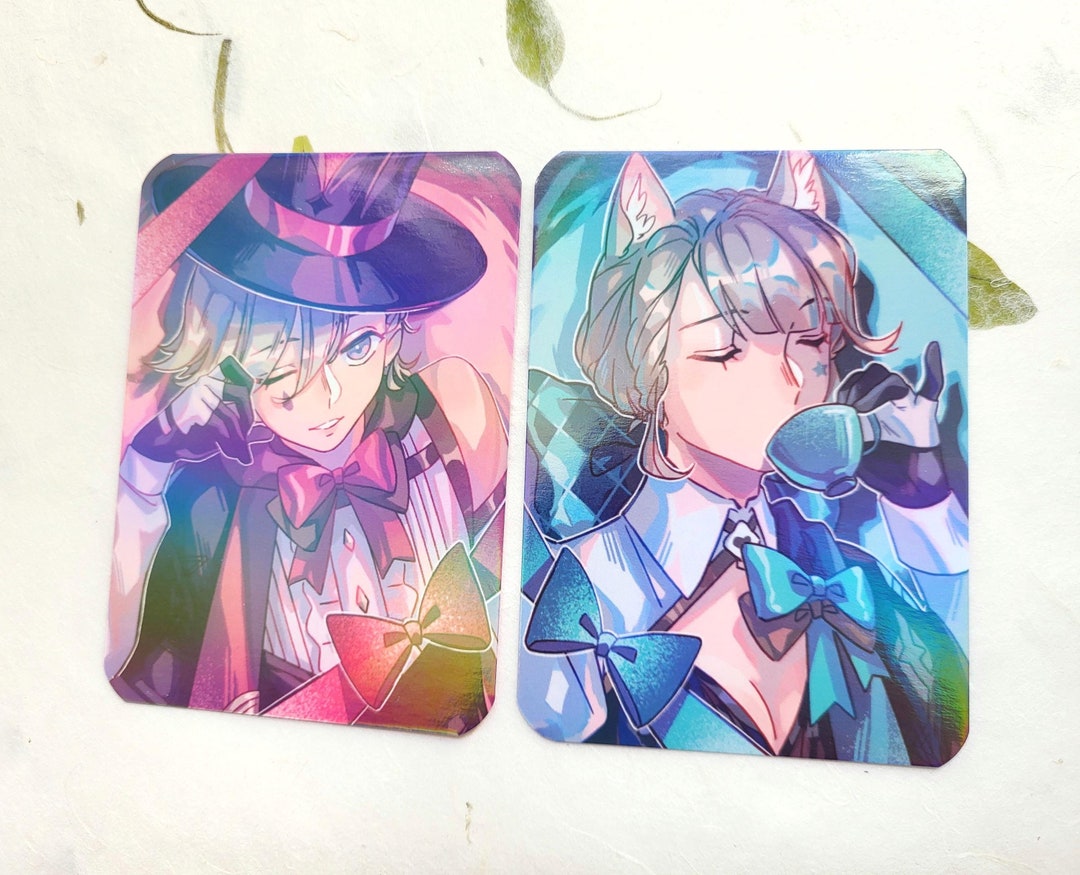 Lyney Lynette Holo Photocards - Genshin Impact Fontaine - Etsy