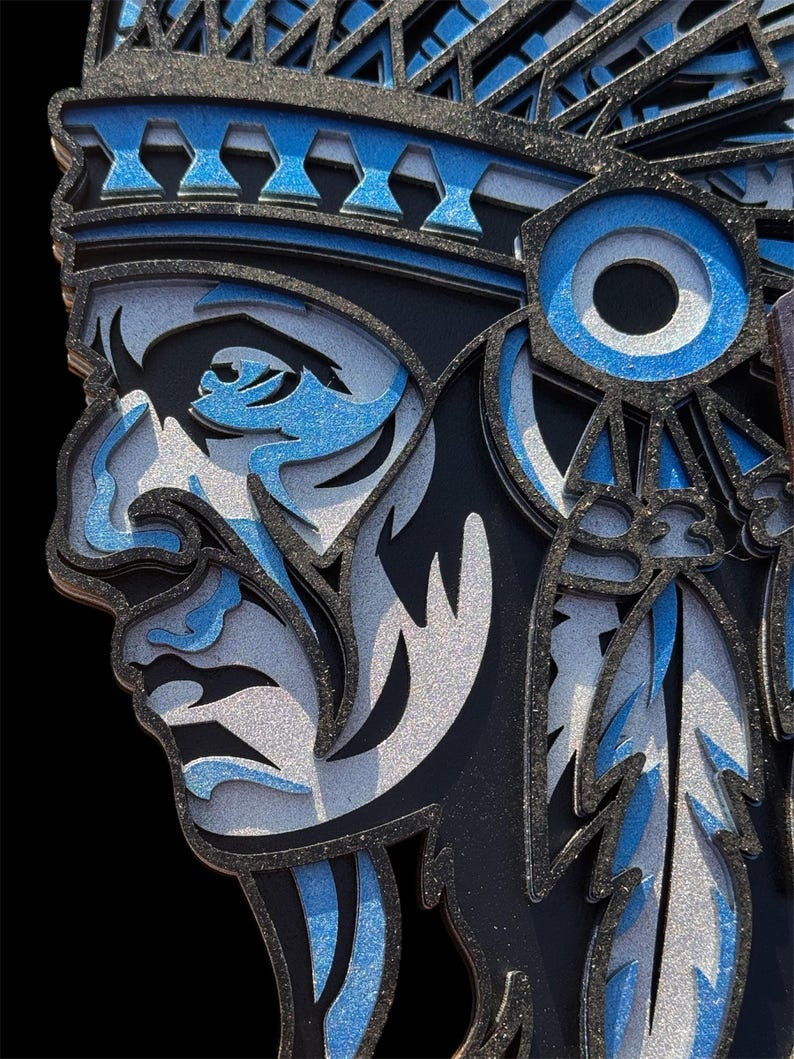 Air Force Chief Master Sergeant Wall Art: Laser Cut Native American ...