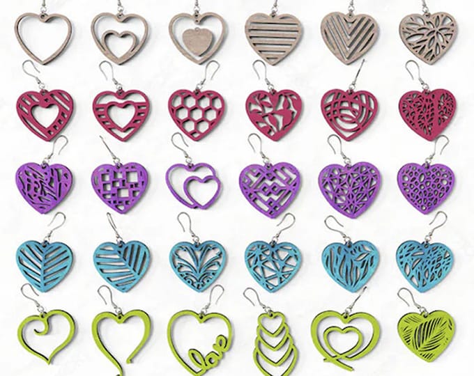 10 Earring STL Files, Teardrop Earring 3D Print Models, Dangle Earring ...