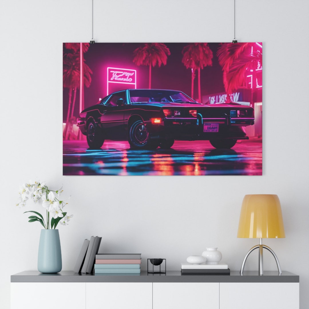 80's Retro Car Poster Available in Different Sizes - Etsy