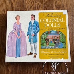 Williamsburg Colonial Dolls 8 Dolls, 8 Sets of Costumes Paper Dolls ...