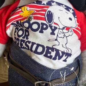 Vintage. Peanuts 1968 snoopy for President Plush. Jeans. Shirt. Belt ...