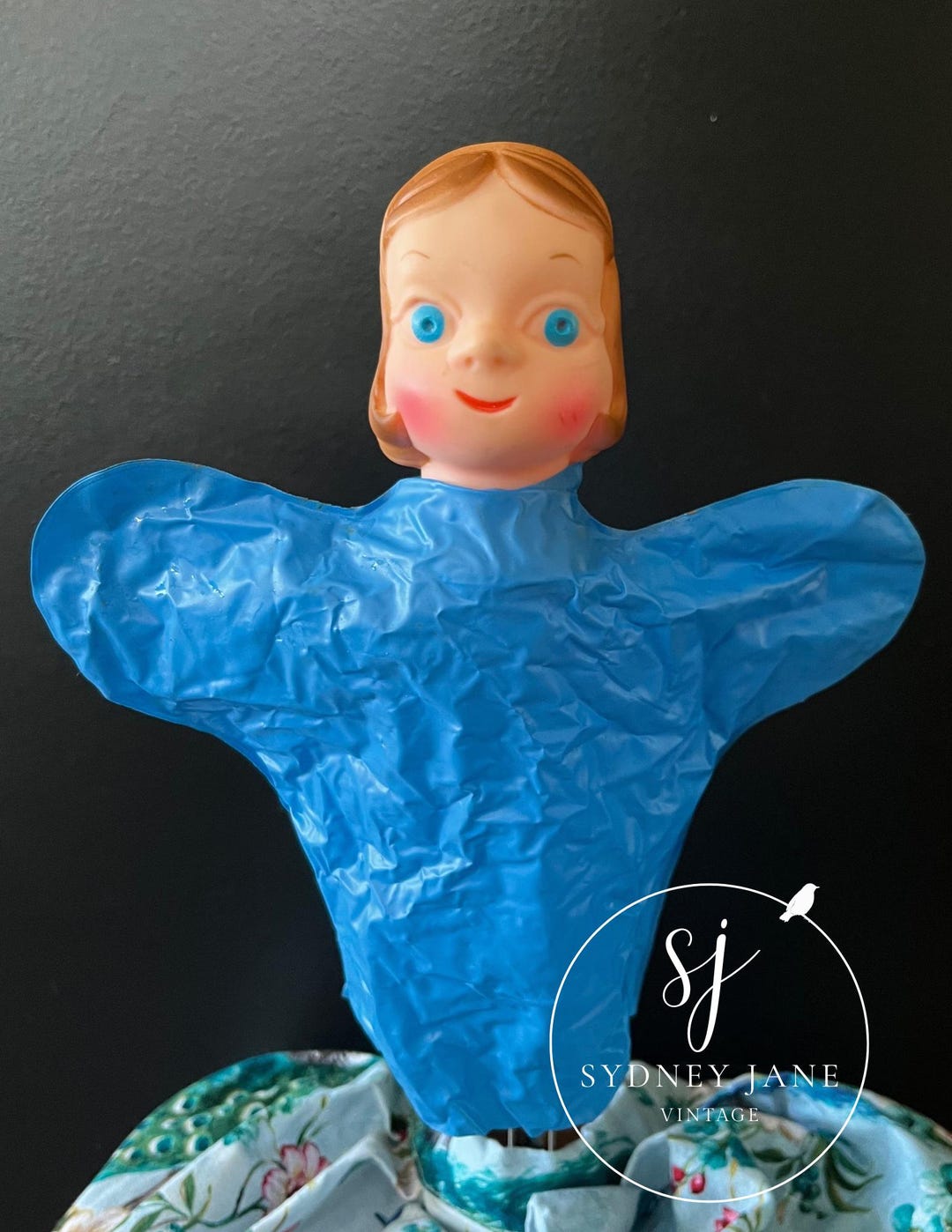 Vintage 1960's WIZARD OF OZ Dorothy. Hand Puppet. 9". Blue Plastic ...