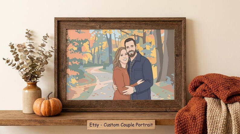 Custom Couple Portrait Illustration | Personalized Cartoon Art (digital ...