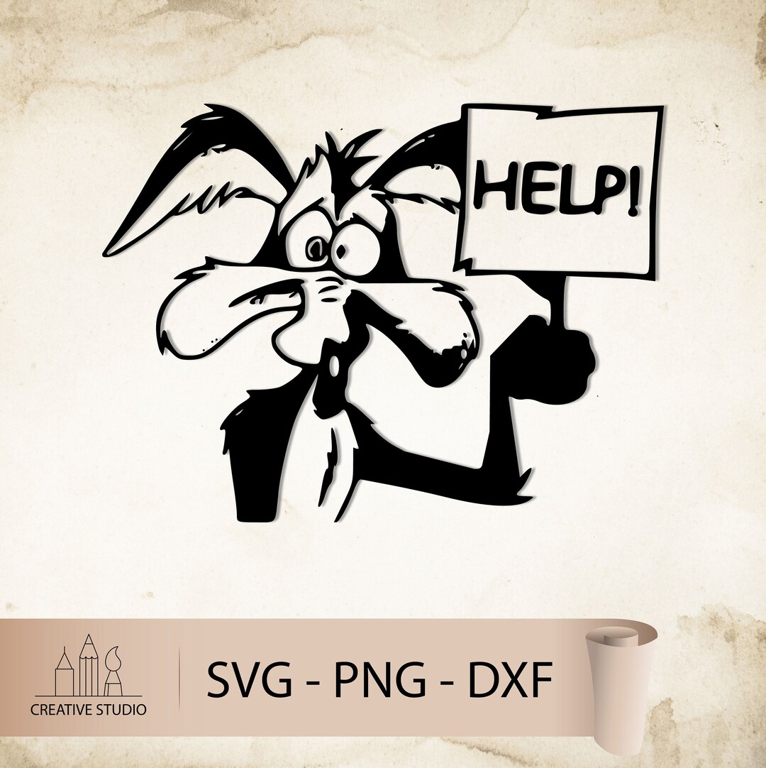 Cartoon Line Art Cut File Click Dxf Files Line Art Cut File - Etsy