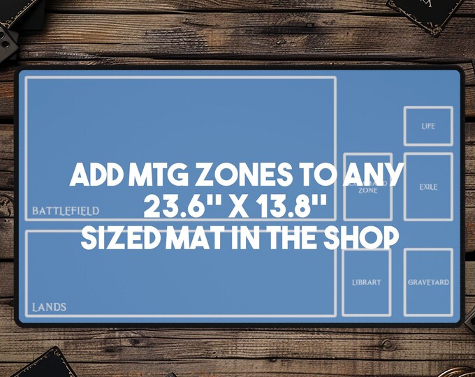MTG Playmat Zones, Add Zones to Your Chosen Design Approx 24'' X 14 ...