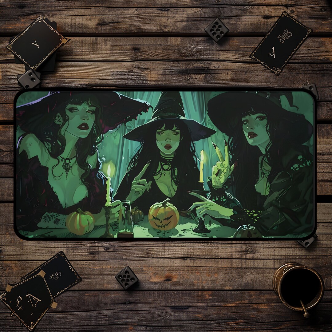 Witches Desk Mat Playmat Dark Whimsigoth Aesthetic Witchy Anime Cozy ...
