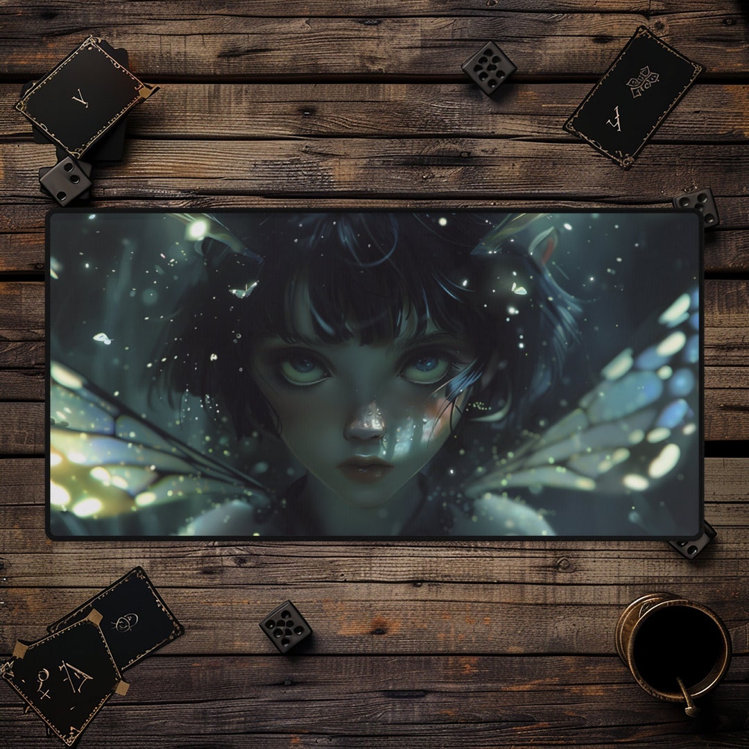 Dark Fairy Desk Mat, Fantasy Witch Cozy Aesthetic Mouse Pad Accessories ...