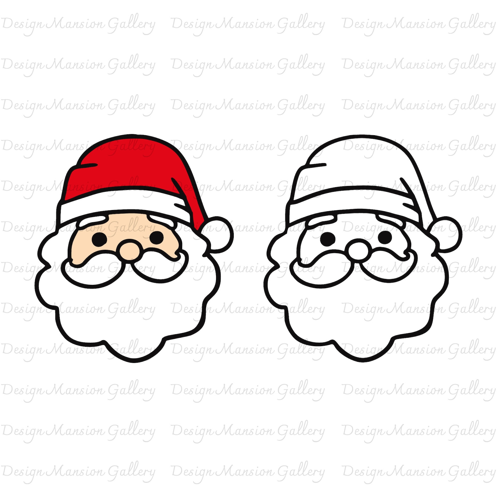 Santa SVG, Santa Face SVG, Christmas SVG, Santa Cut File, Santa Face ...