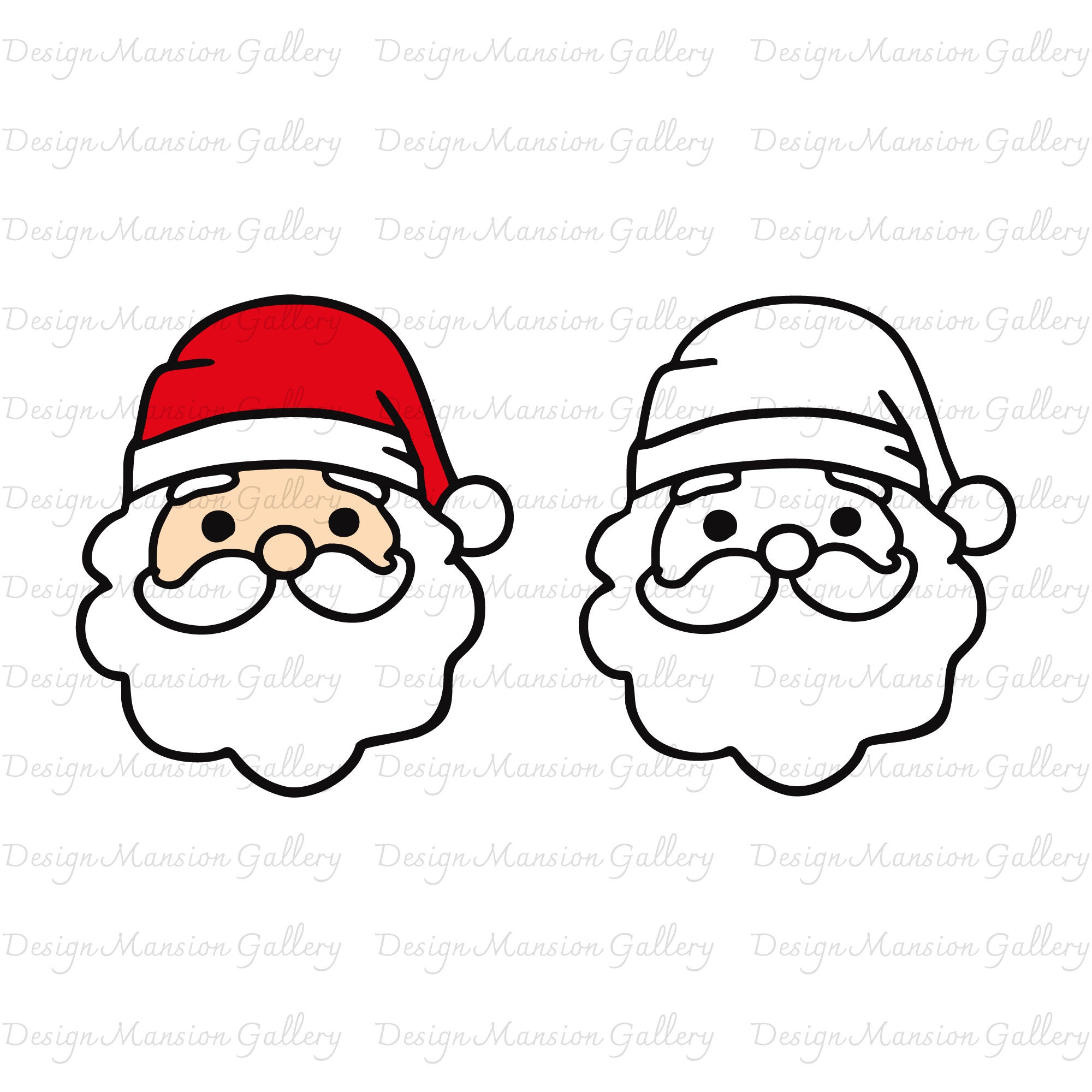 Santa SVG Santa Face SVG Christmas SVG Santa Cut File - Etsy