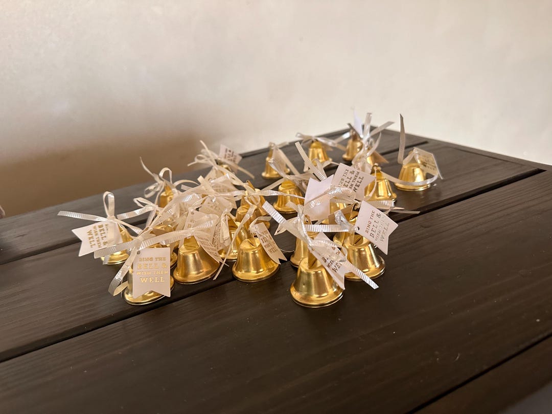 Gold Mini Bells for Wedding Table Décor Charm Small Gold Bells Perfect ...