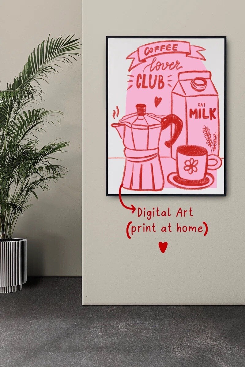 Coffee Lover Club Poster - Etsy