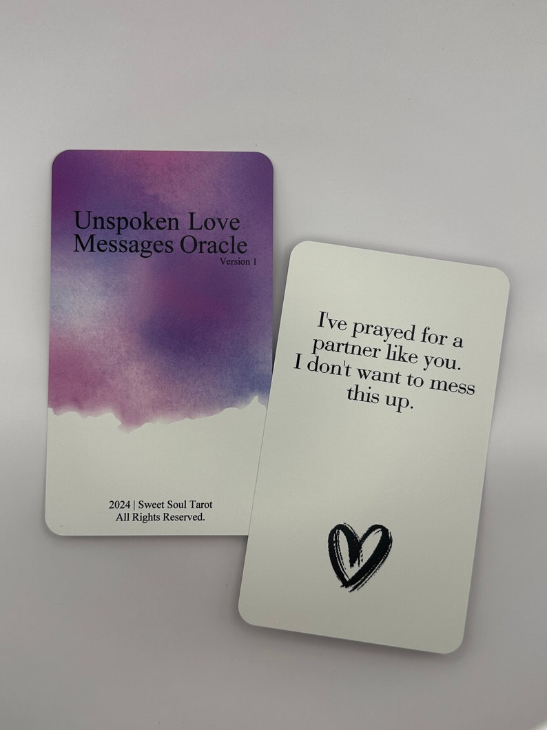 Unspoken Love Messages Oracle Version 1 - Etsy