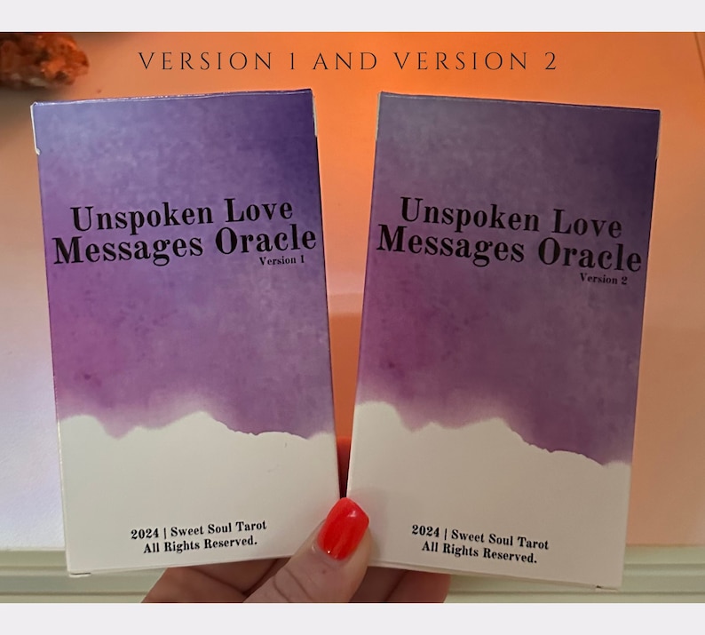 Unspoken Love Messages Oracle Version 1 & Version 2 - Etsy