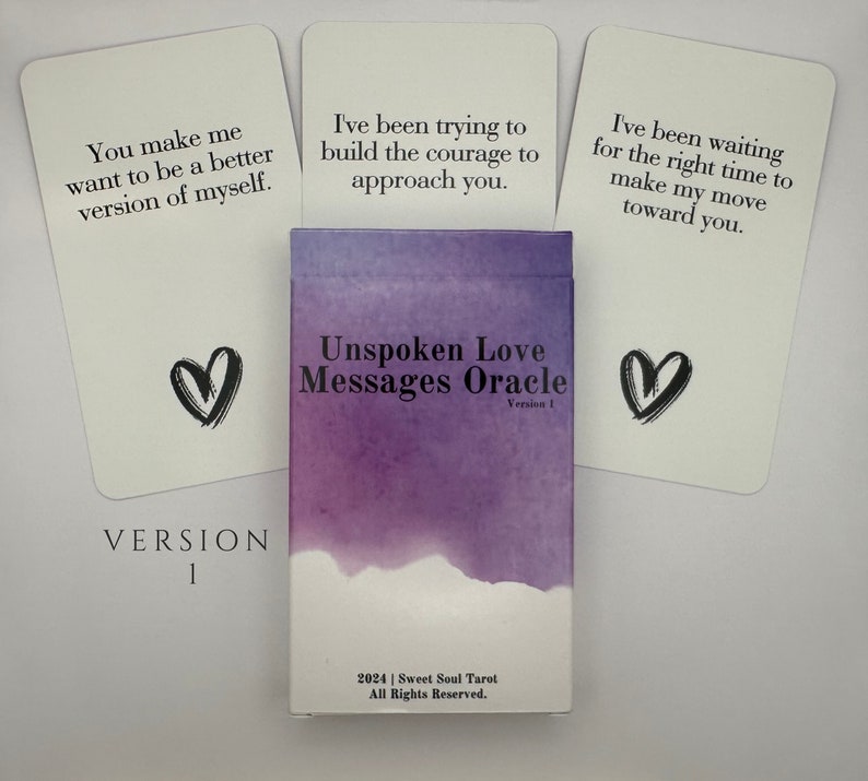 Unspoken Love Messages Oracle Version 1 & Version 2 - Etsy