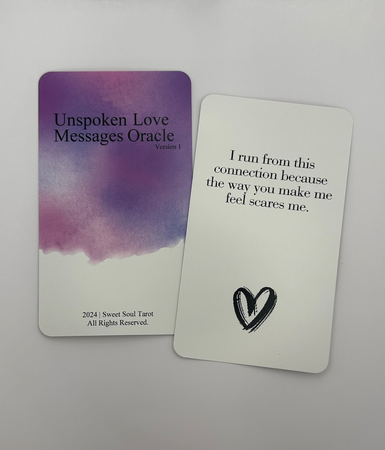 Unspoken Love Messages Oracle Version 1 - Etsy