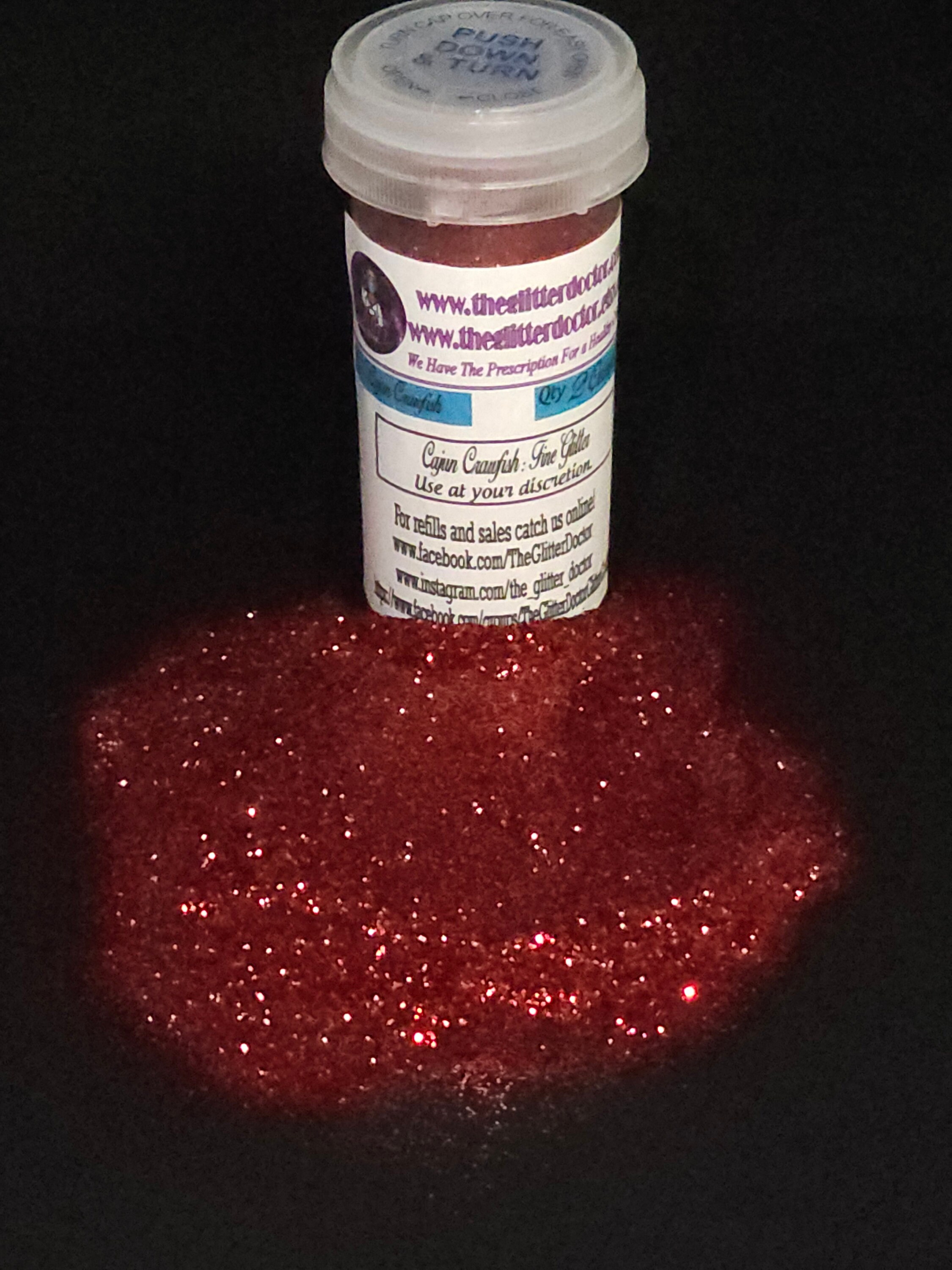 Cajun Crawfish Deep Red Fine Cut Sparkling Polyester Cosmetic Glitter ...