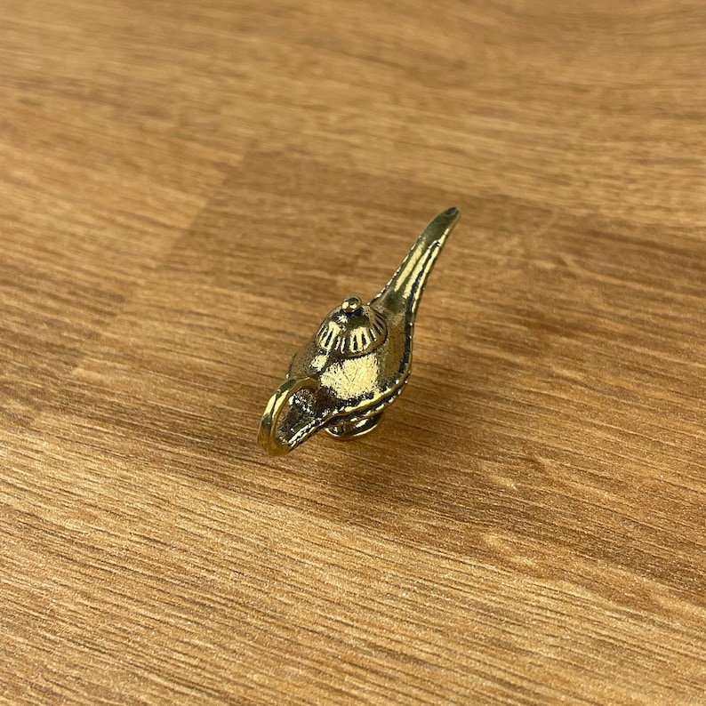 Solid Brass Aladdin Magic Genie Lamp - Small Ornament Statue ...
