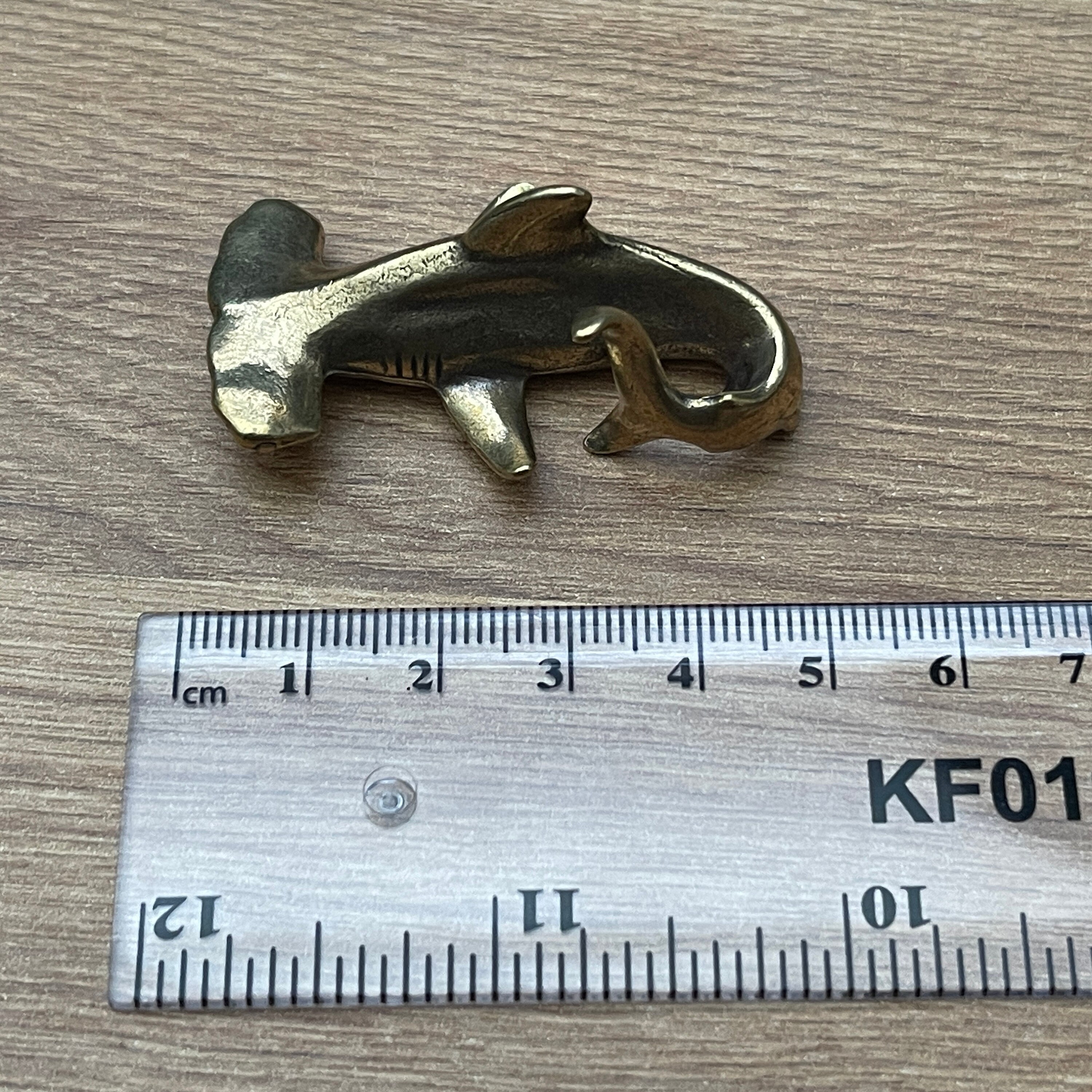 Solid Brass Hammerhead Shark - Small Ornament Statue - Miniature ...