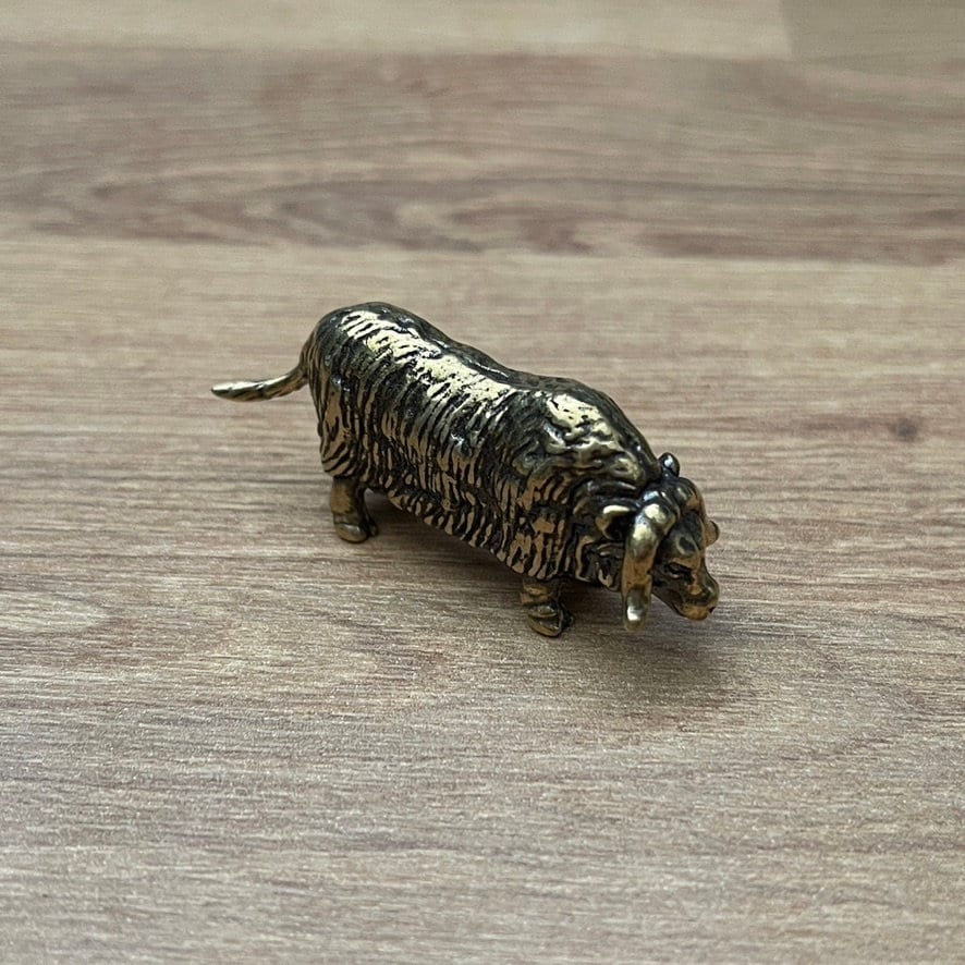 Solid Brass Yak Ox Small Ornament Statue Miniature - Etsy
