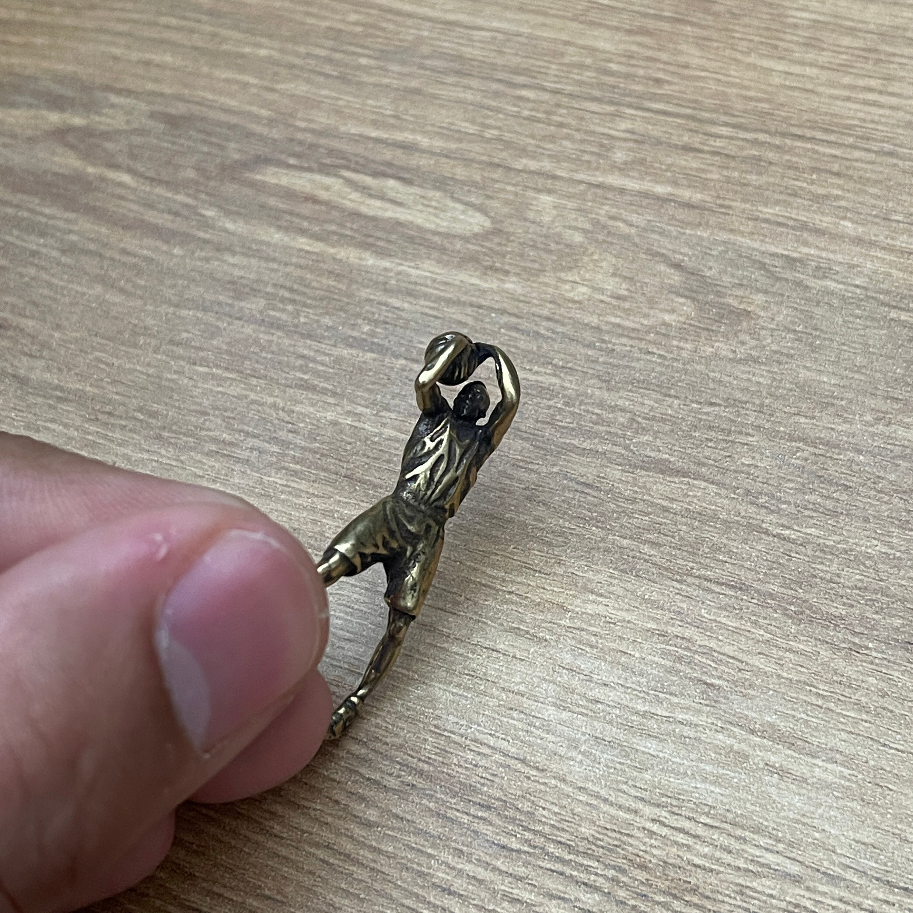 Defect* Solid Brass Basketball Player - Small Ornament Statue ...