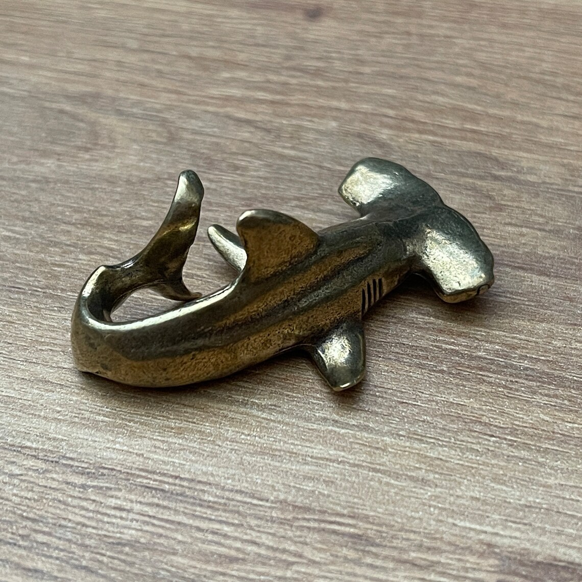 Solid Brass Hammerhead Shark - Small Ornament Statue - Miniature ...