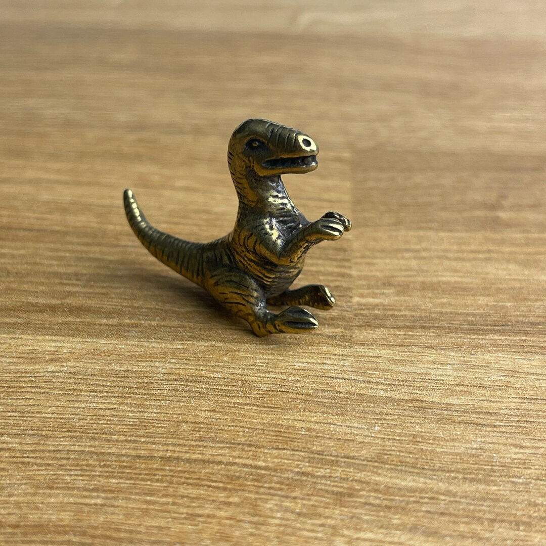 Solid Brass Tyrannosaurus Rex T-rex Velociraptor - Small Ornament ...