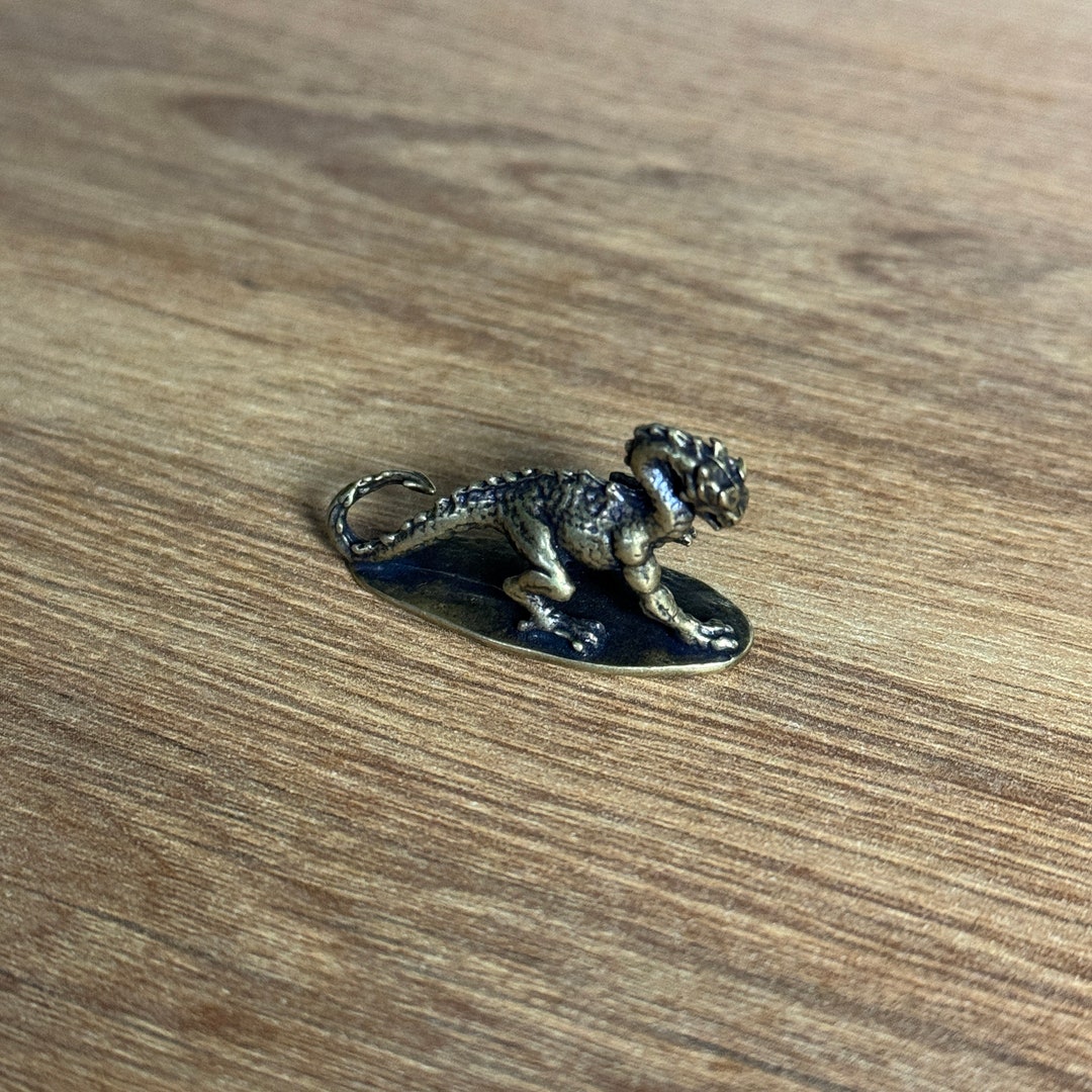 Solid Brass Spitfire Dragon - Small Ornament Statue - Miniature ...