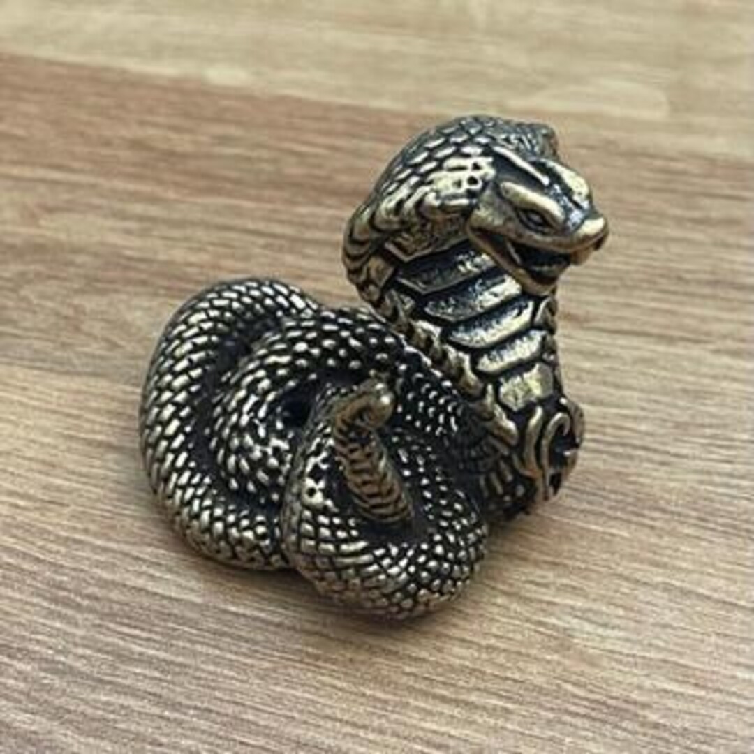 Solid Brass Cobra Snake - Small Ornament Statue - Miniature Figurines ...