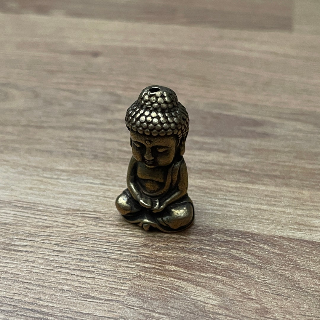 Solid Brass Buddha - Small Ornament Statue - Miniature Figurines ...