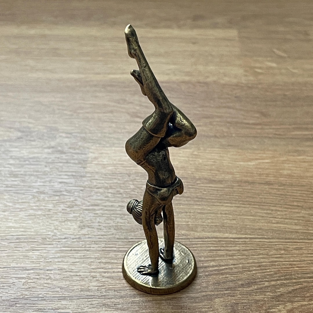 Solid Brass Dancing Woman Girl Dancer - Small Ornament Statue ...