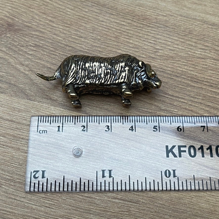 Solid Brass Yak Ox Small Ornament Statue Miniature - Etsy