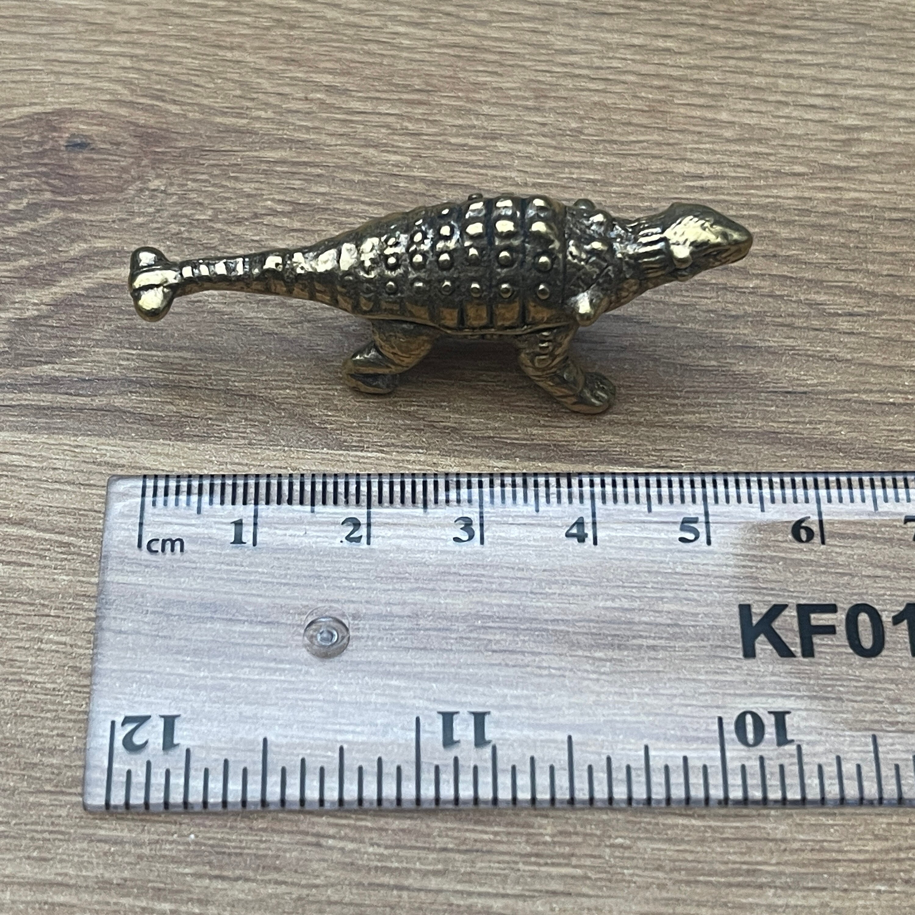 Solid Brass Ankylosaurus Dinosaur - Small Ornament Statue - Miniature ...