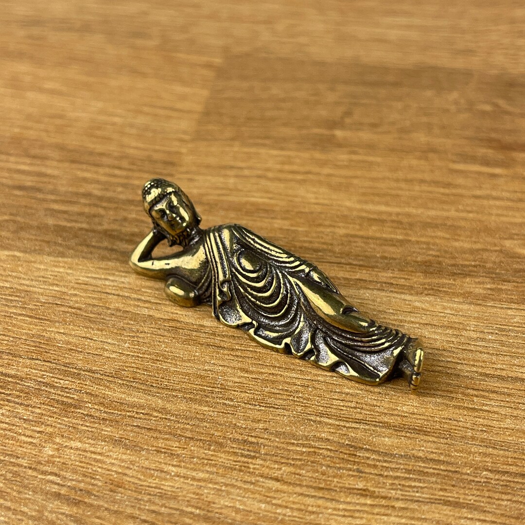 Solid Brass Buddha - Small Ornament Statue - Miniature Figurines ...