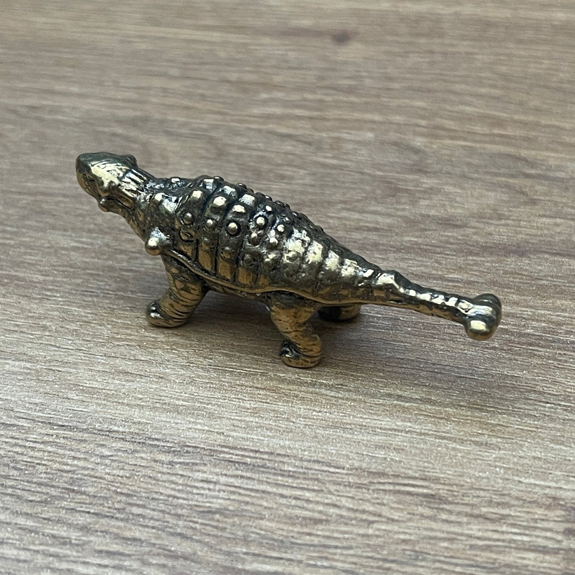 Solid Brass Ankylosaurus Dinosaur Small Ornament Statue Miniature ...
