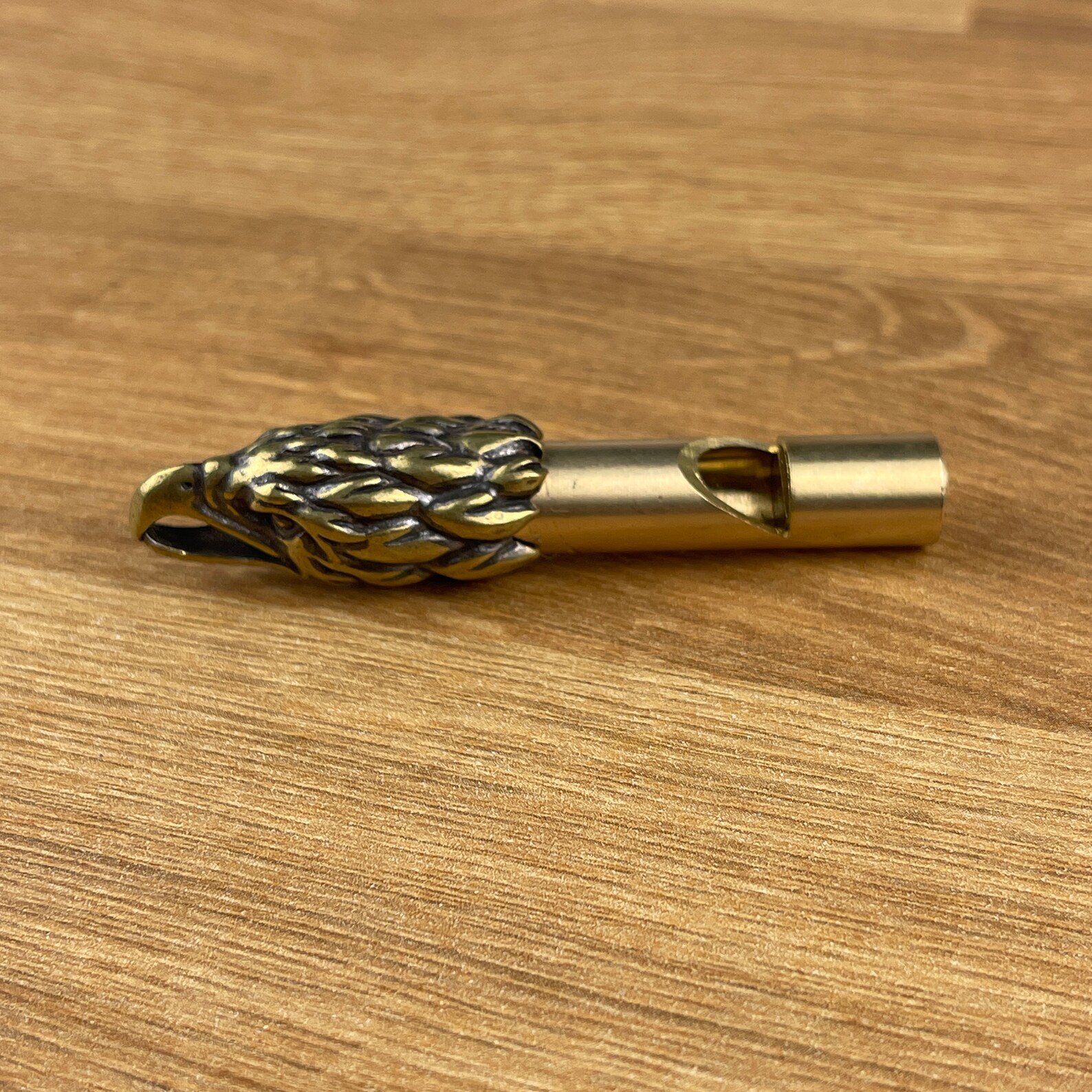 Solid Brass Eagle Head Whistle Keychain - Small Ornament Statue ...