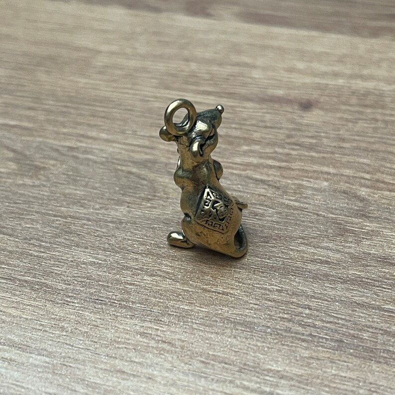 Solid Brass Rat With Food - Small Ornament Statue - Miniature Figurines ...