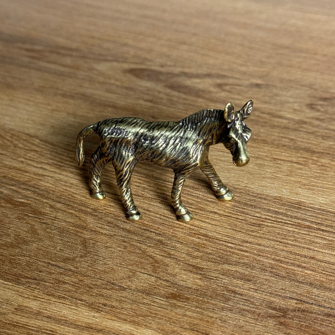 Solid Brass Donkey Small Ornament Statue Miniature Figurines Handcraft ...