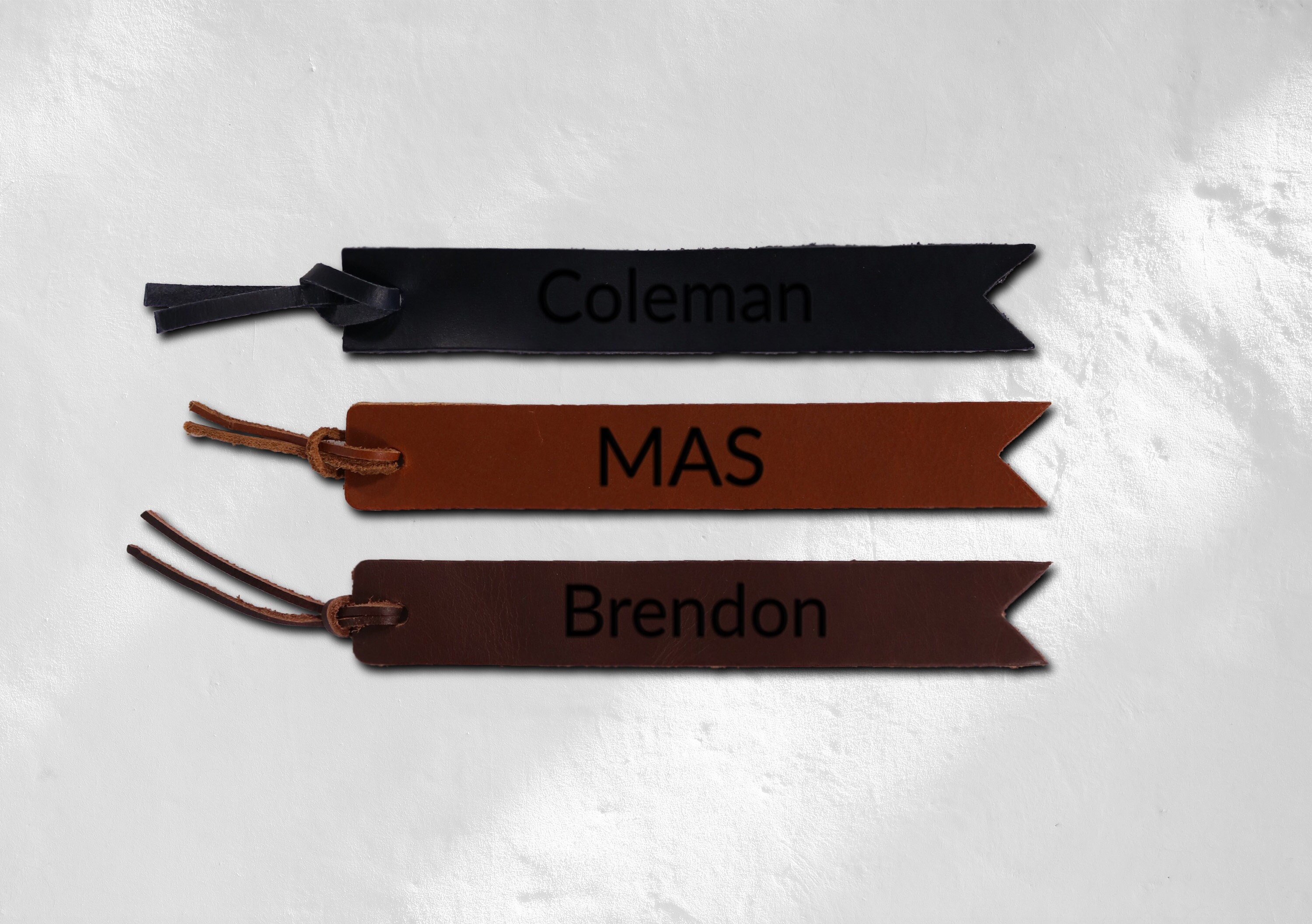 Personalized Leather Book Mark - Monogramed Bookmark - Anniversary Gift ...