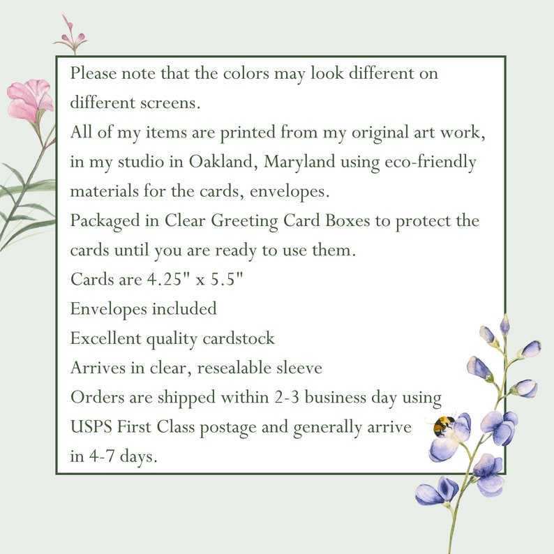 Ballon Flower Native Flower Watercolor Note Cards Set of 8 - Etsy