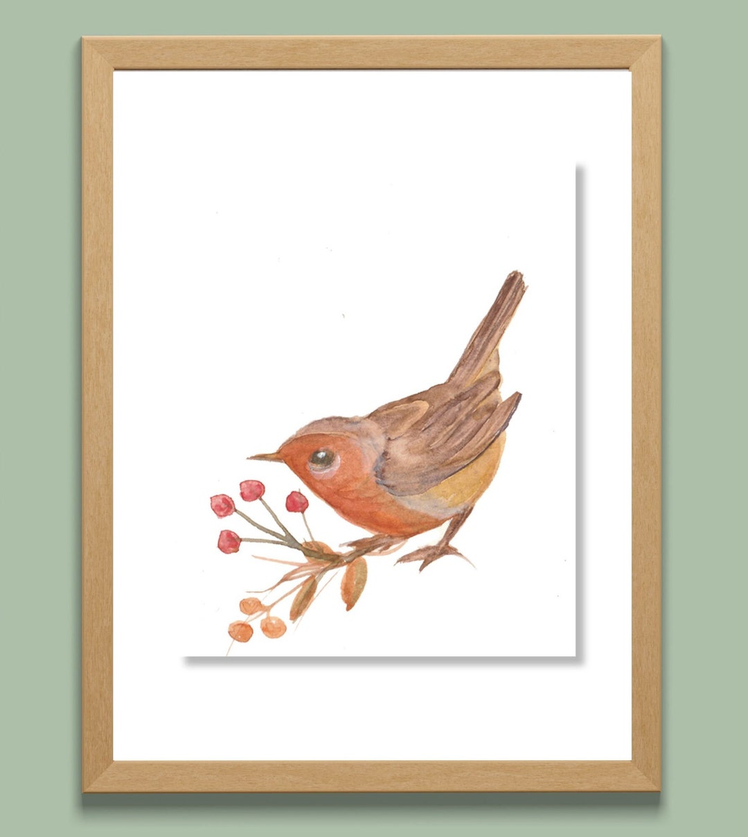 Wren Watercolor Print. Wall Art Print - Etsy