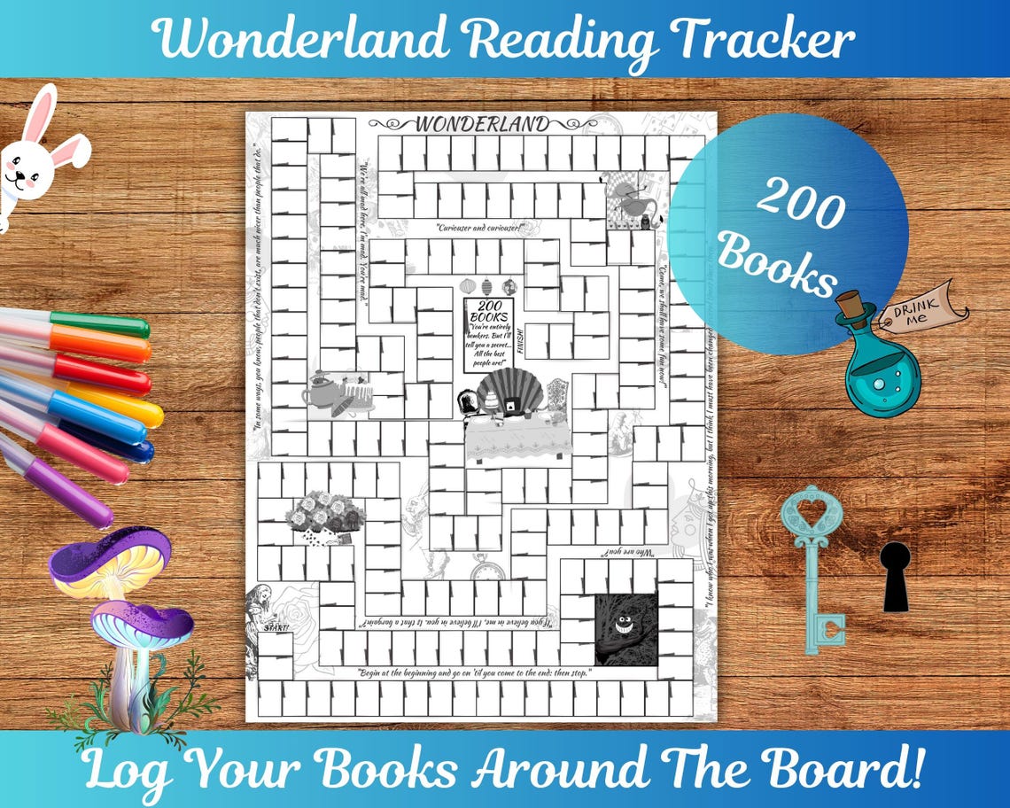 Bookshelf Reading Tracker, Reading Journal Book Tracker, Digital ...