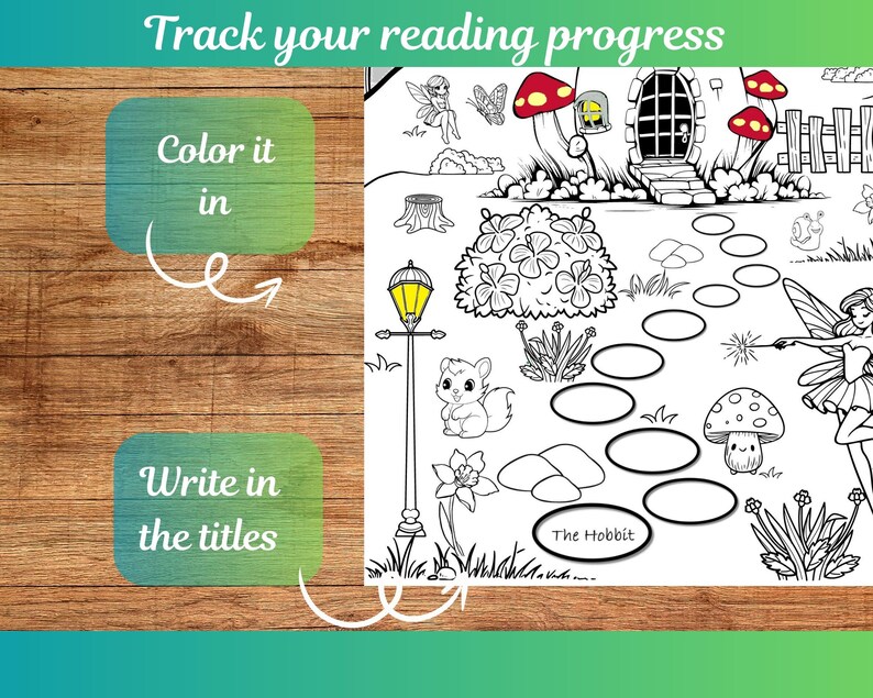Fairy Book Reading Tracker, Reading Journal Book Tracker, Digital ...
