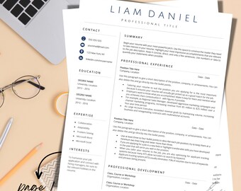 Professional Simple Resume Template for Google Docs Word and - Etsy