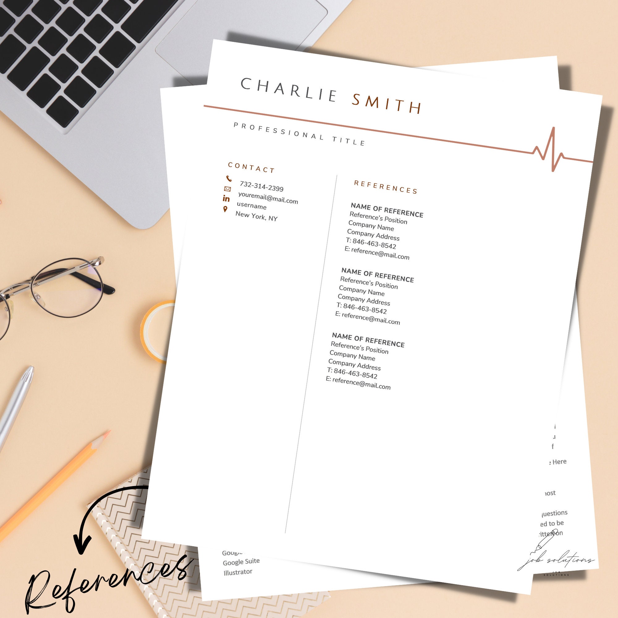 Nurse Resume Template Word Resume Google Docs Apple Pages - Etsy